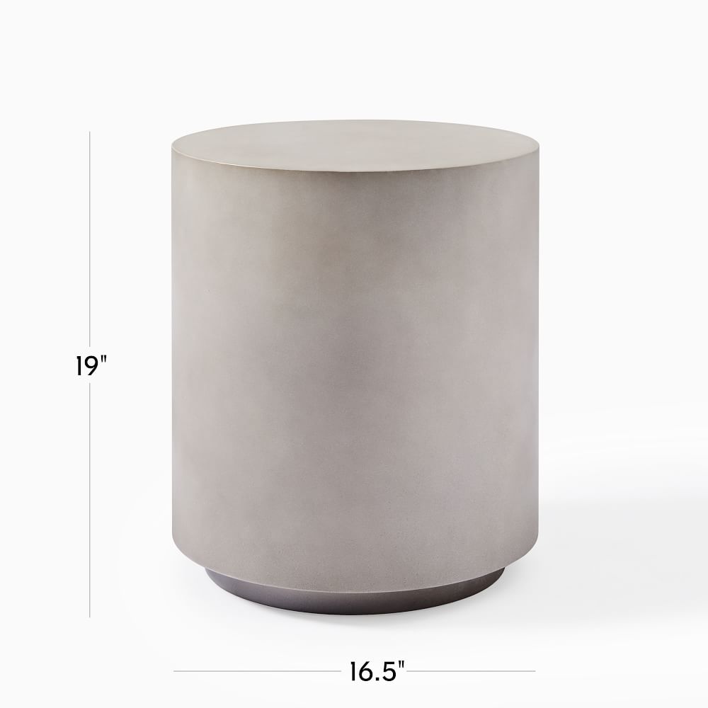 Volume Side Table Concrete West Elm UK
